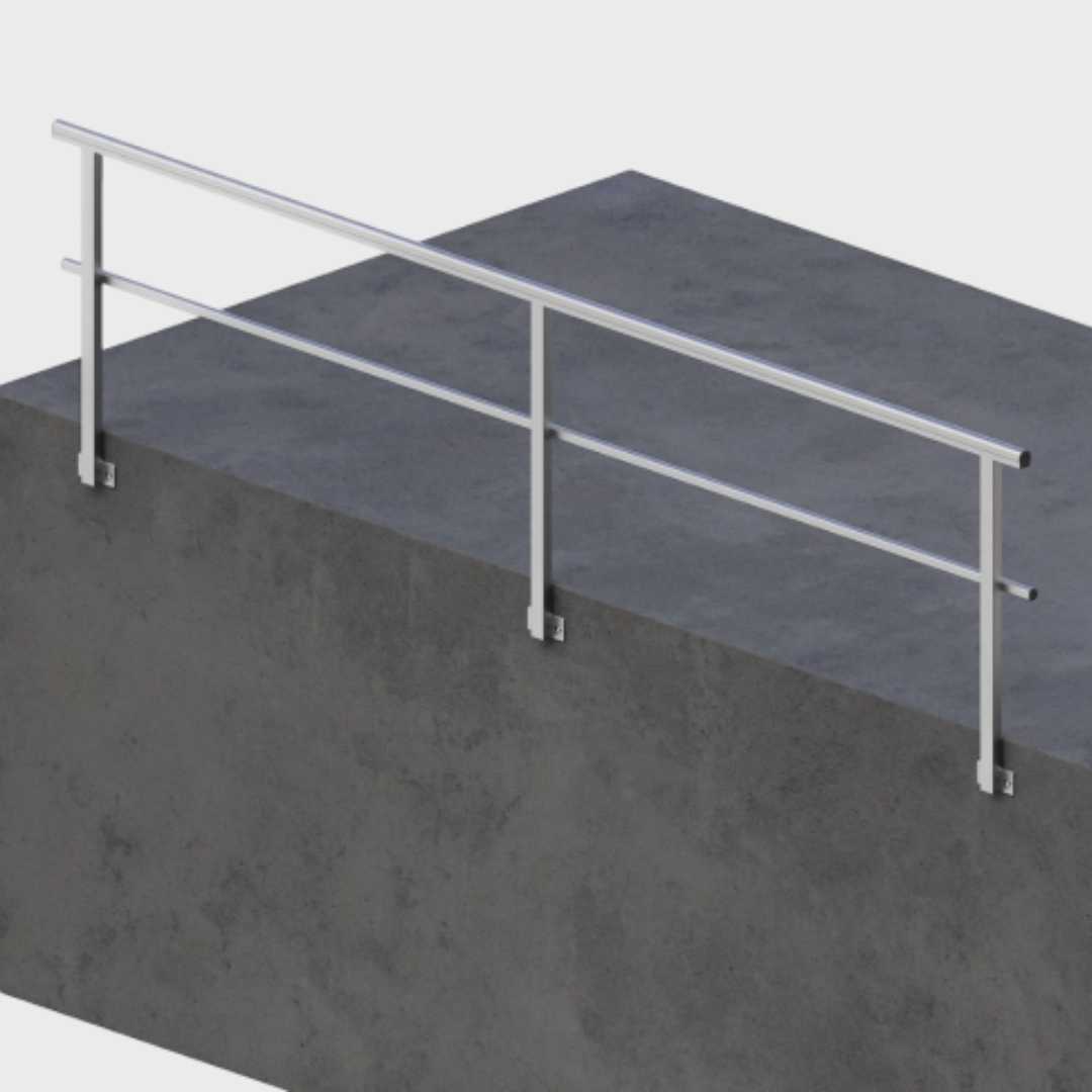 Safety Guardrail with Side Mount Base Plate | Hart Australia